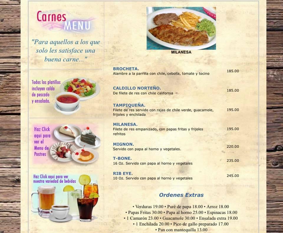 Menu at Mariscos Villa del Mar restaurant, Ciudad Juarez, Avénida dé ...