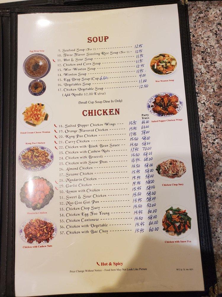 Menu at New Mandarin Canton Chinese Restaurant, Chula Vista