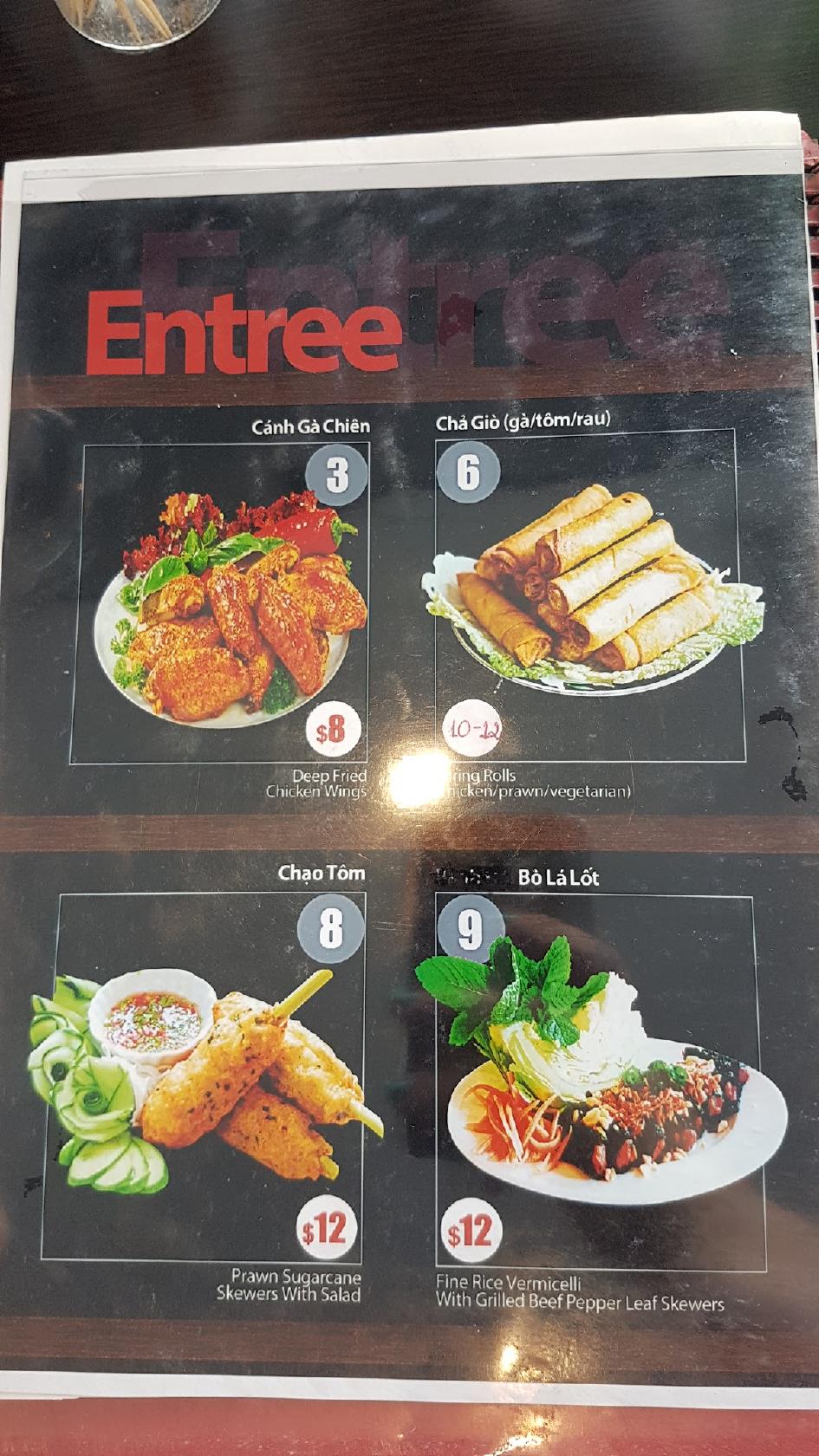 Menu at Pho Ngon Keysborough restaurant, Keysborough