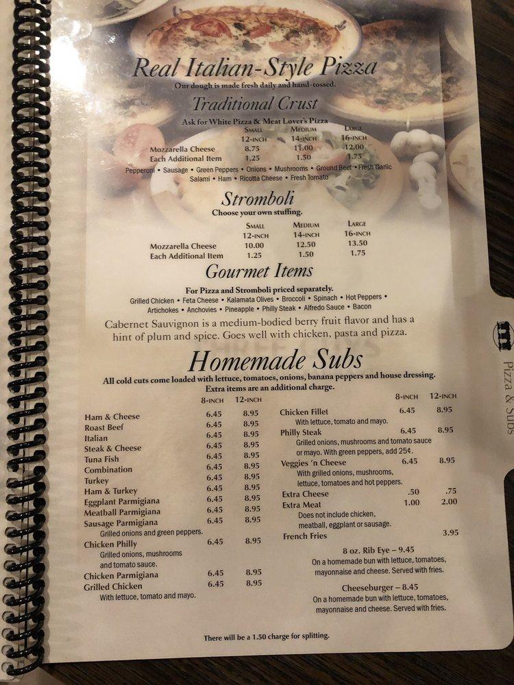 Menu at Three Guys Italian Restaurant, Franklin