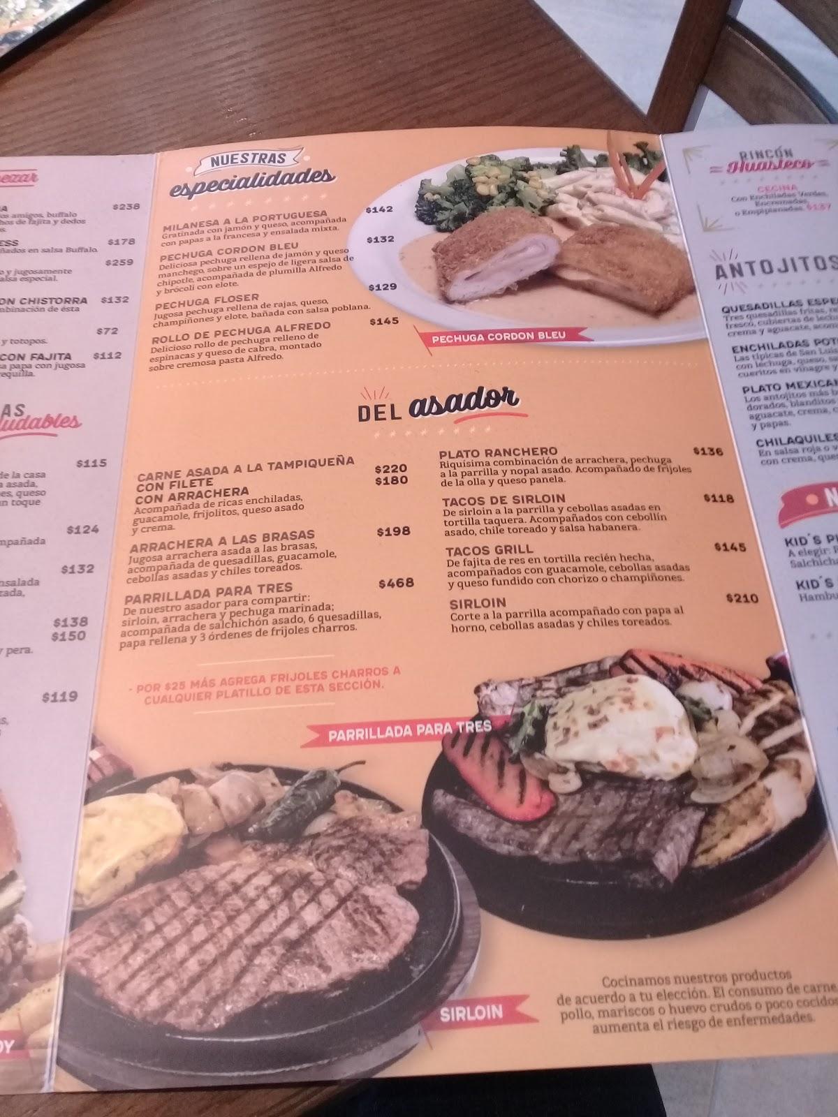 Menu at Super Cream restaurant, Ciudad Victoria