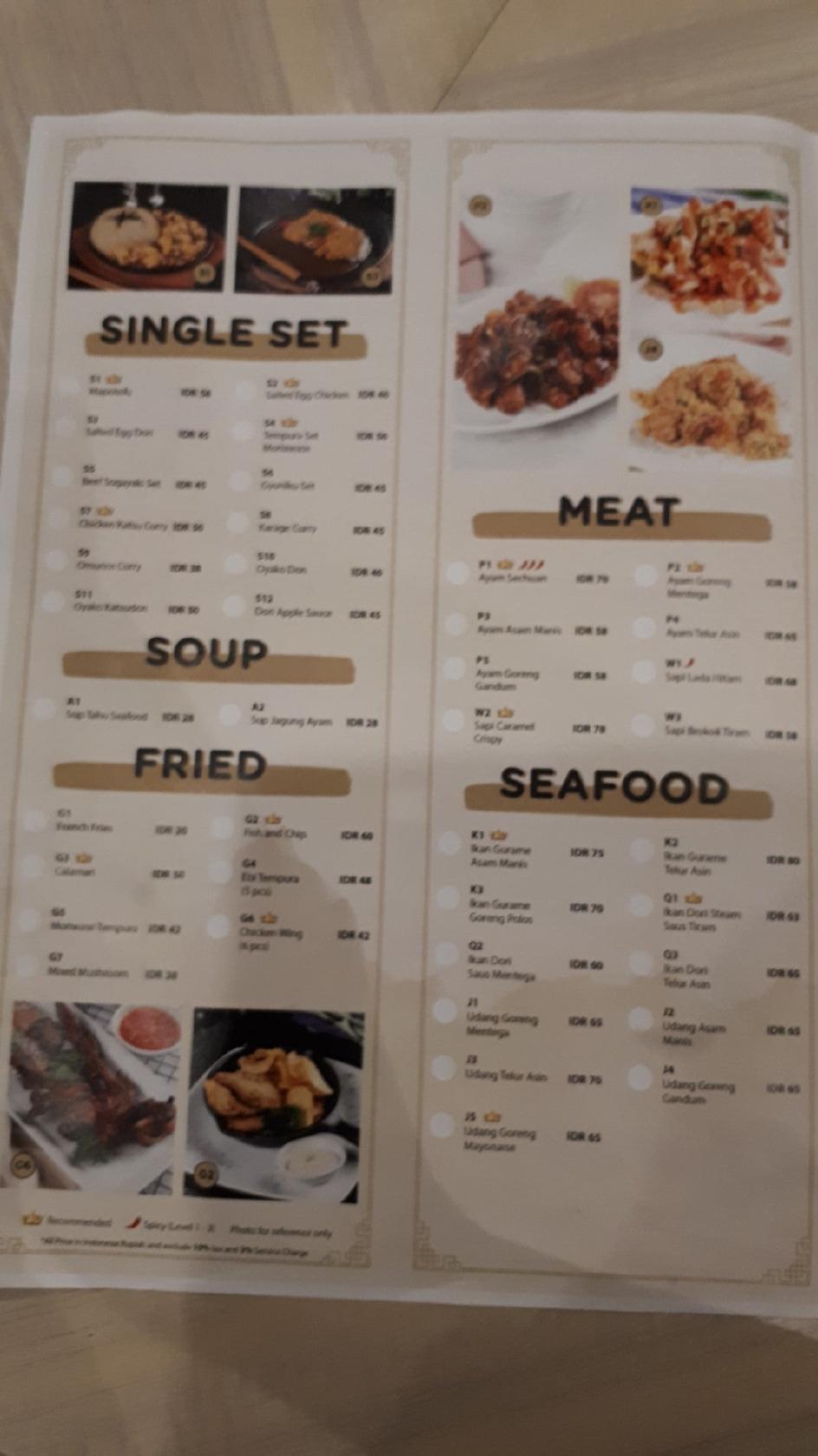 Carta del restaurante Bun King Resto & Coffee, Central Jakarta