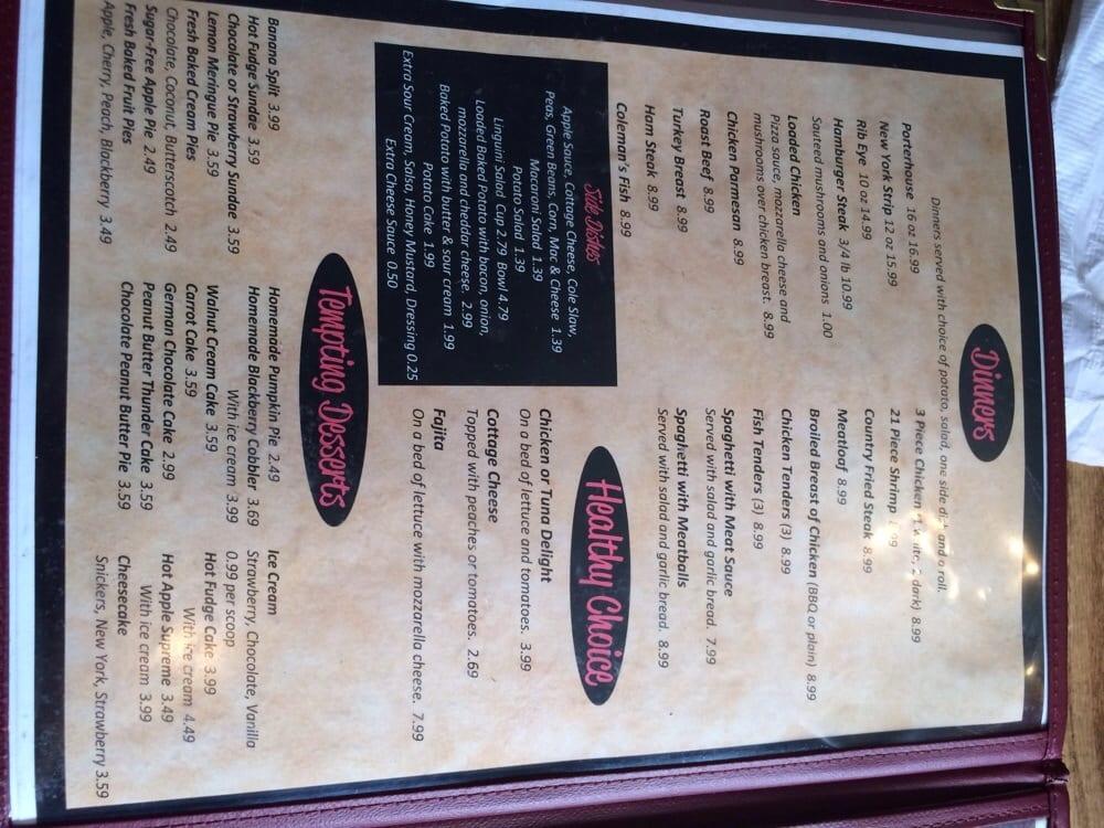 Menu at Choo-Choo's Restaurant LLC, New Martinsville
