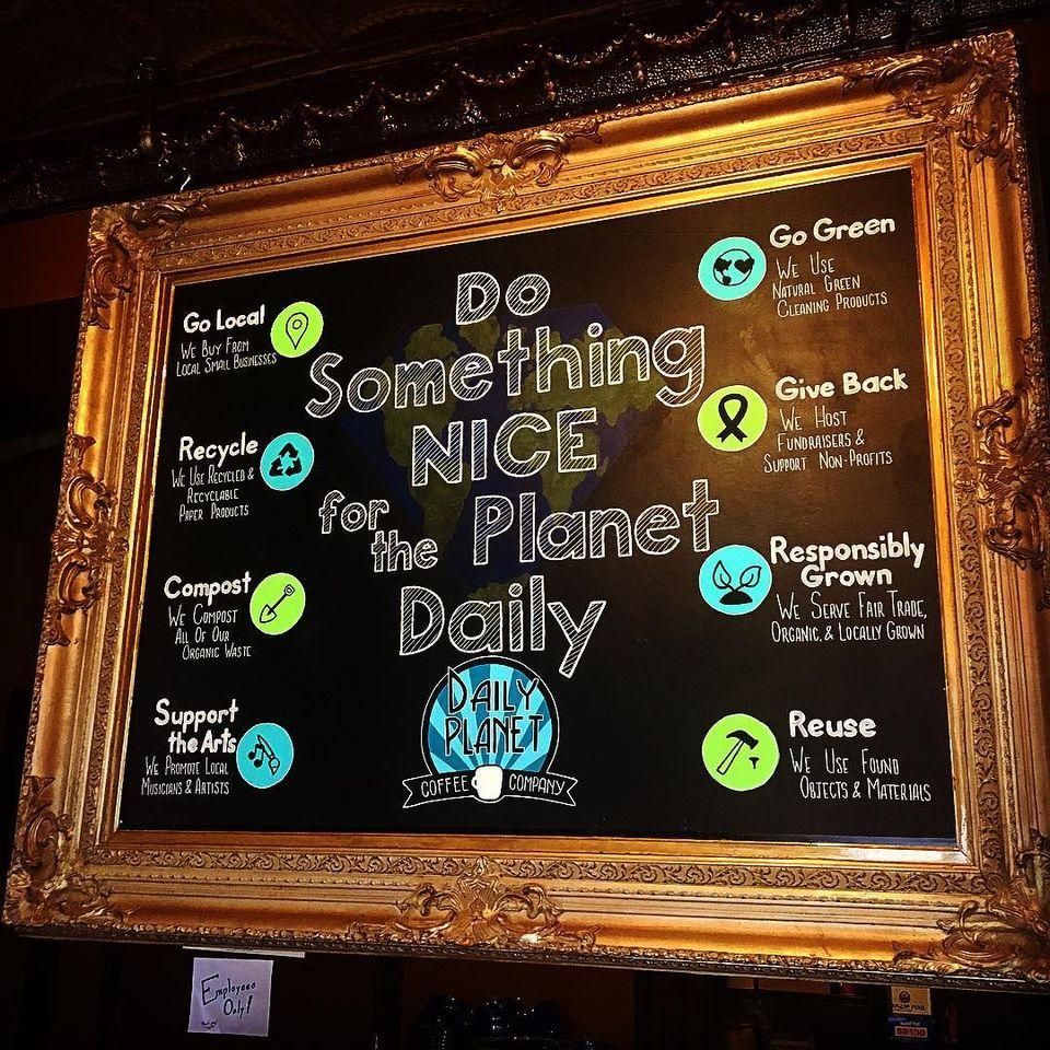 Menu at Daily Planet Coffee restaurant, Buffalo