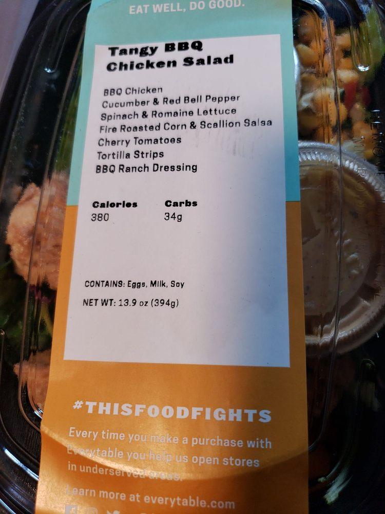 Menu at Everytable restaurant, Los Angeles, E 103rd St