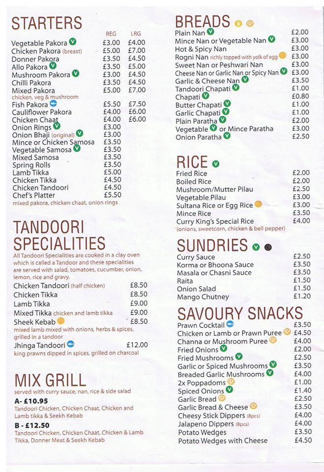 Menu at BBQ Hut, Coatbridge