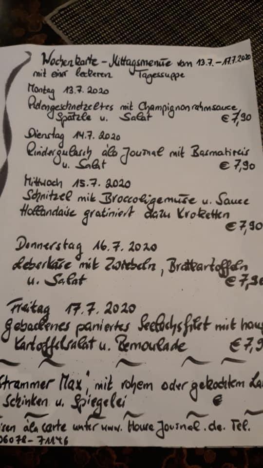 Speisekarte von House Journal cafe, Groß-Umstadt