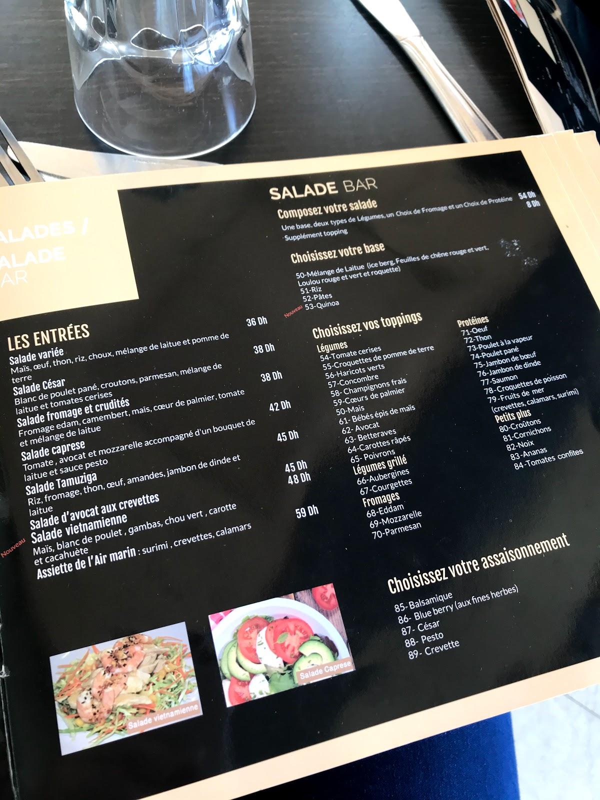 Speisekarte von Blueberry Aswak Assalam restaurant, Rabat