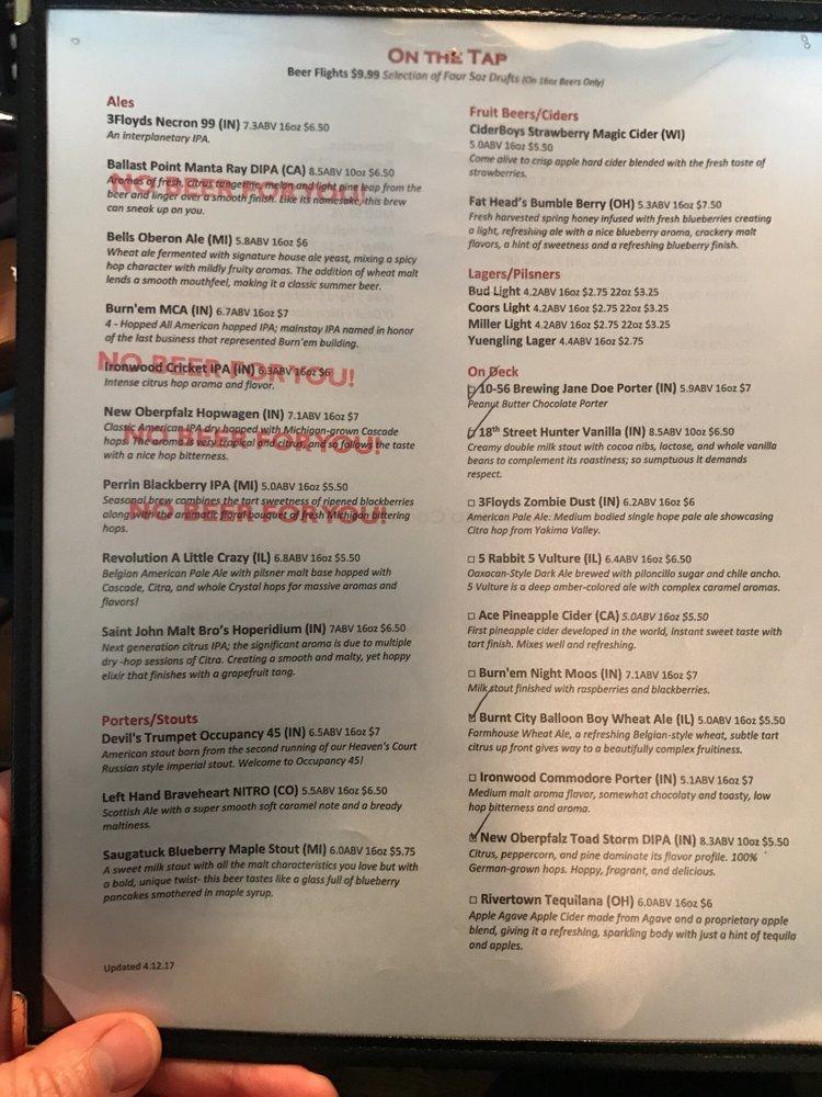 Menu at Gastro 49 restaurant, Chesterton