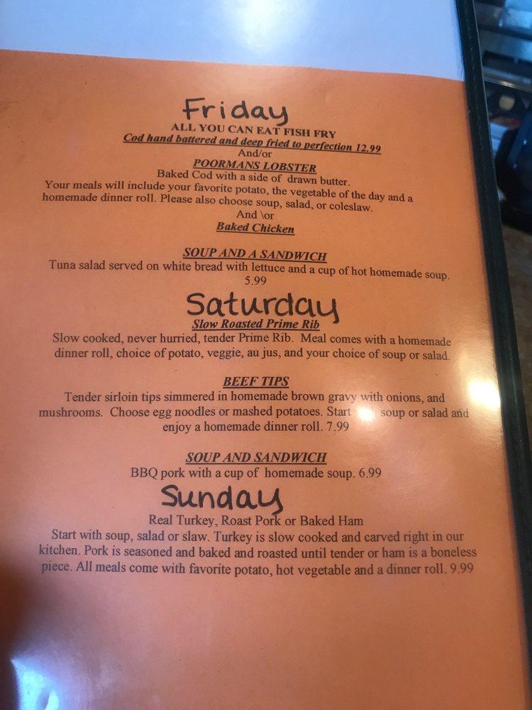 Menu at Mauston Park Oasis Restaurant, Mauston, Gateway Ave