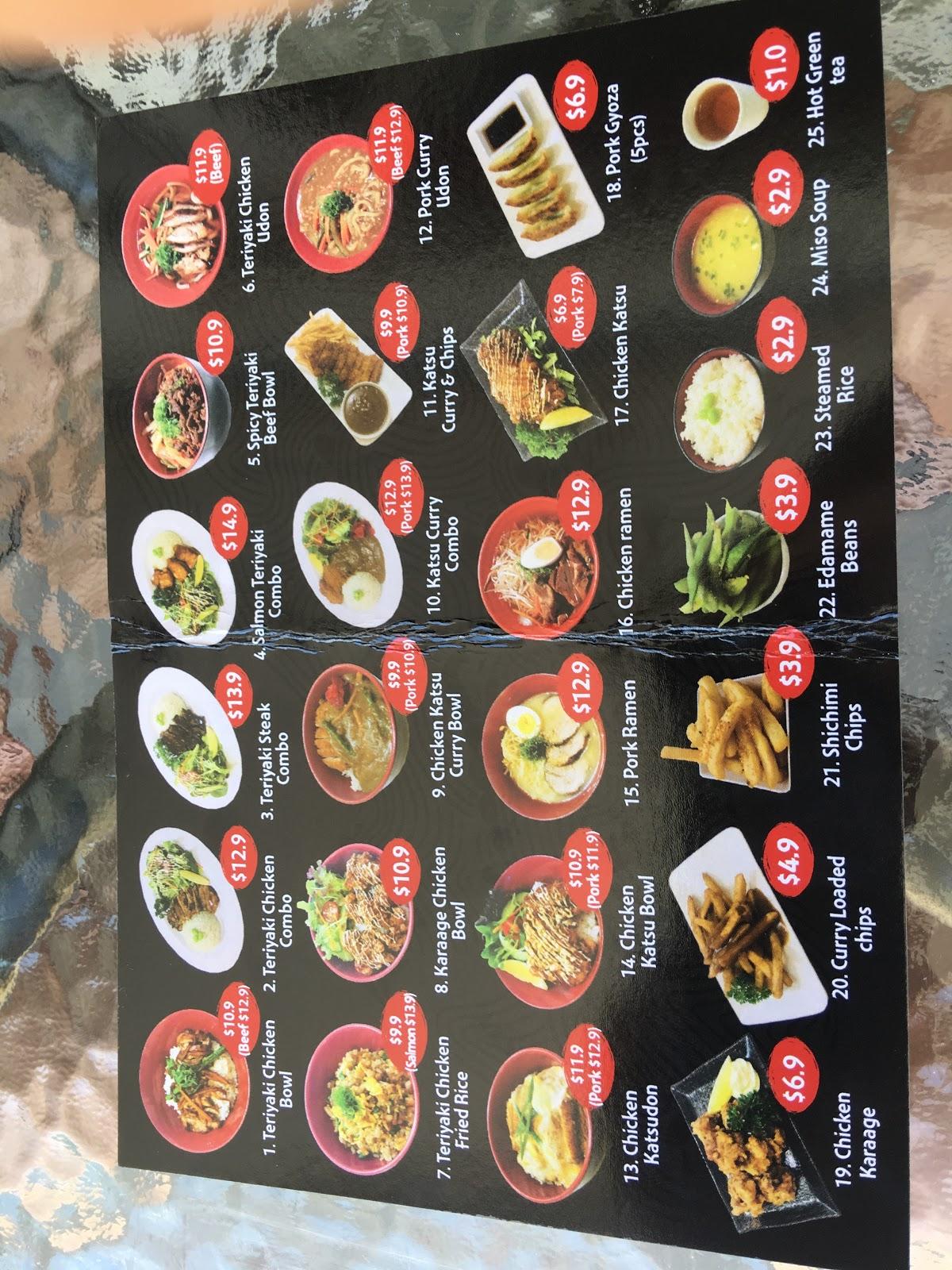 Menu at Toshi's Kitchen and Sushi Bar, Albany Creek