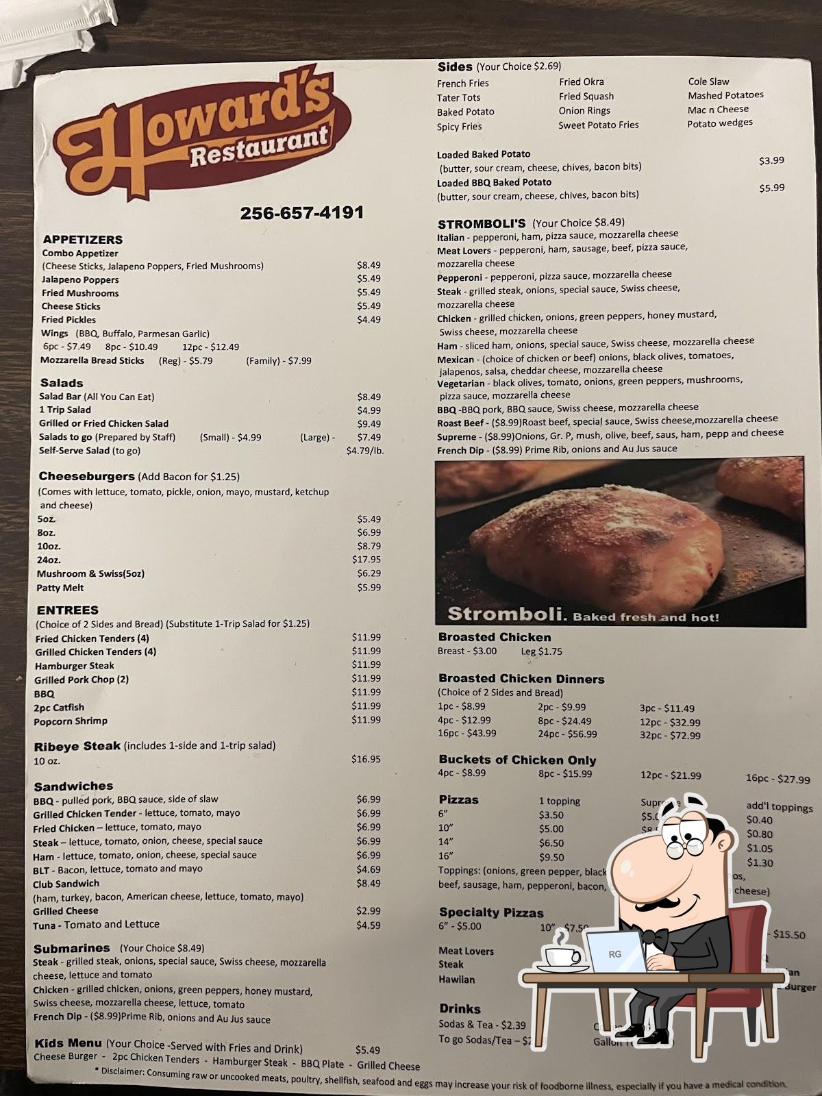 Howard's Restaurant, Ider - Restaurant menu, prices and reviews