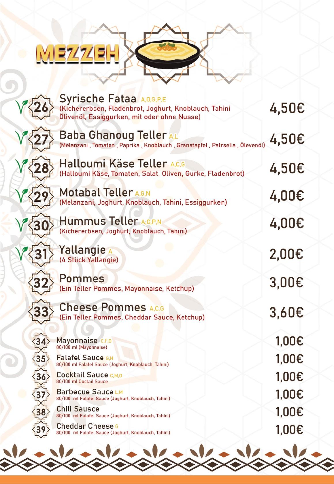 Menu at Damaskino Syrisches Street Food restaurant, Zwettl