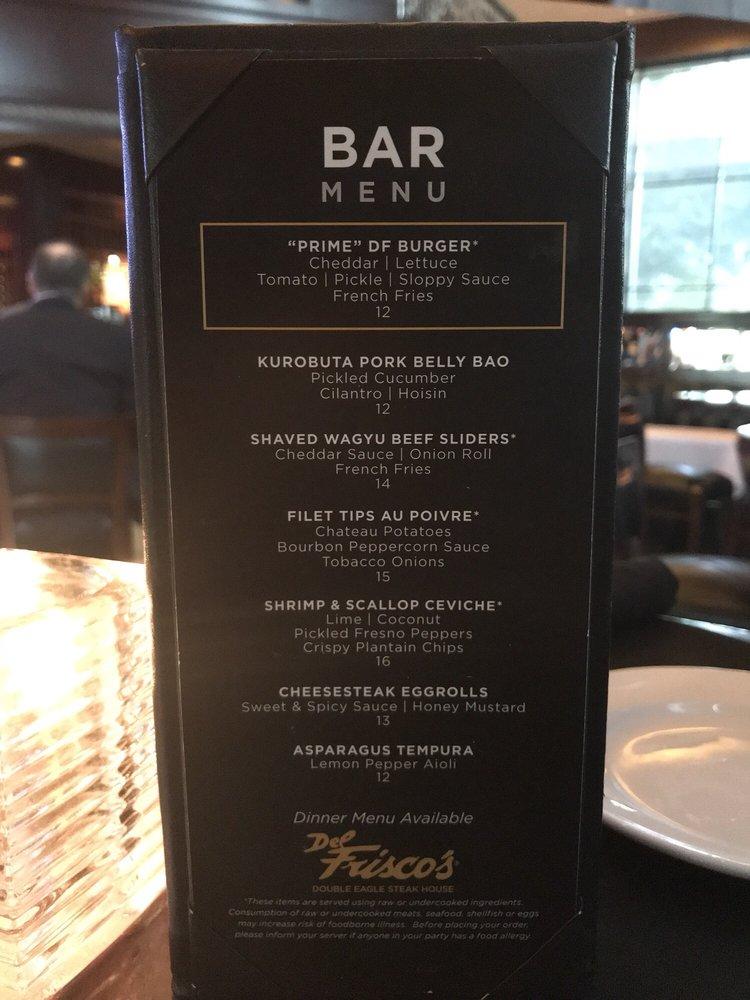 Menu at Del Frisco's Double Eagle Steakhouse, Charlotte