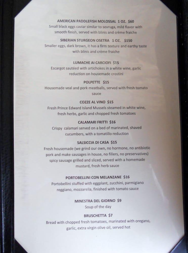 Menu at La Spiga Ristorante Italiano pub & bar, Palm Desert, CA-111