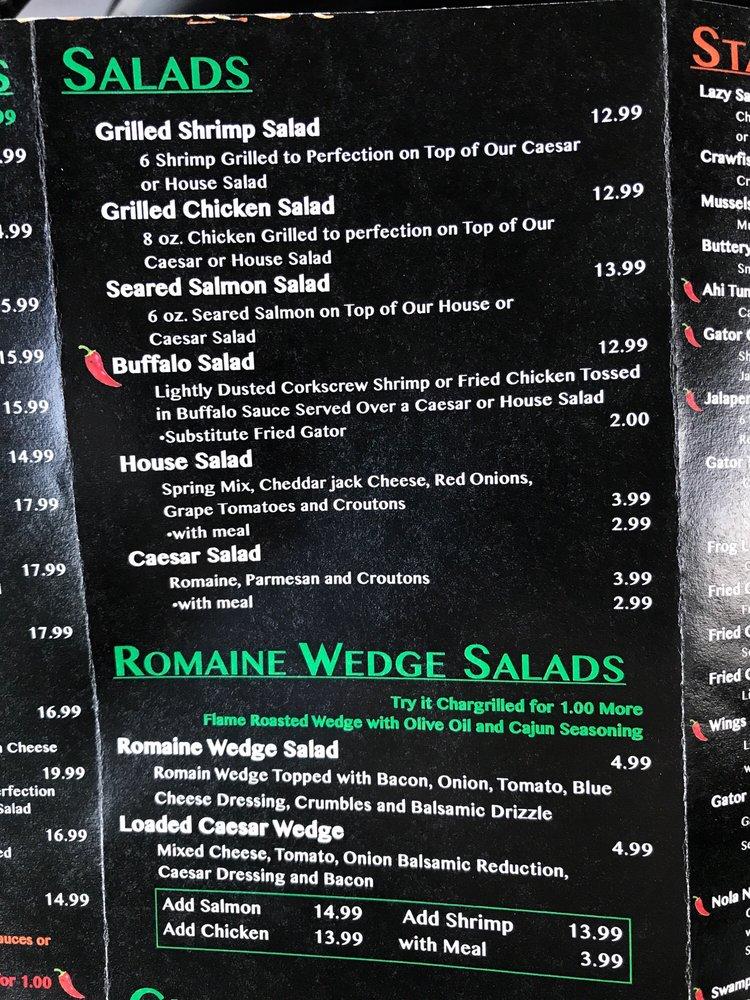Menu at Lazy Gator pub & bar, Amarillo