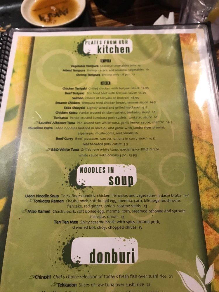 Menu at Mikuni Fair Oaks restaurant, Fair Oaks