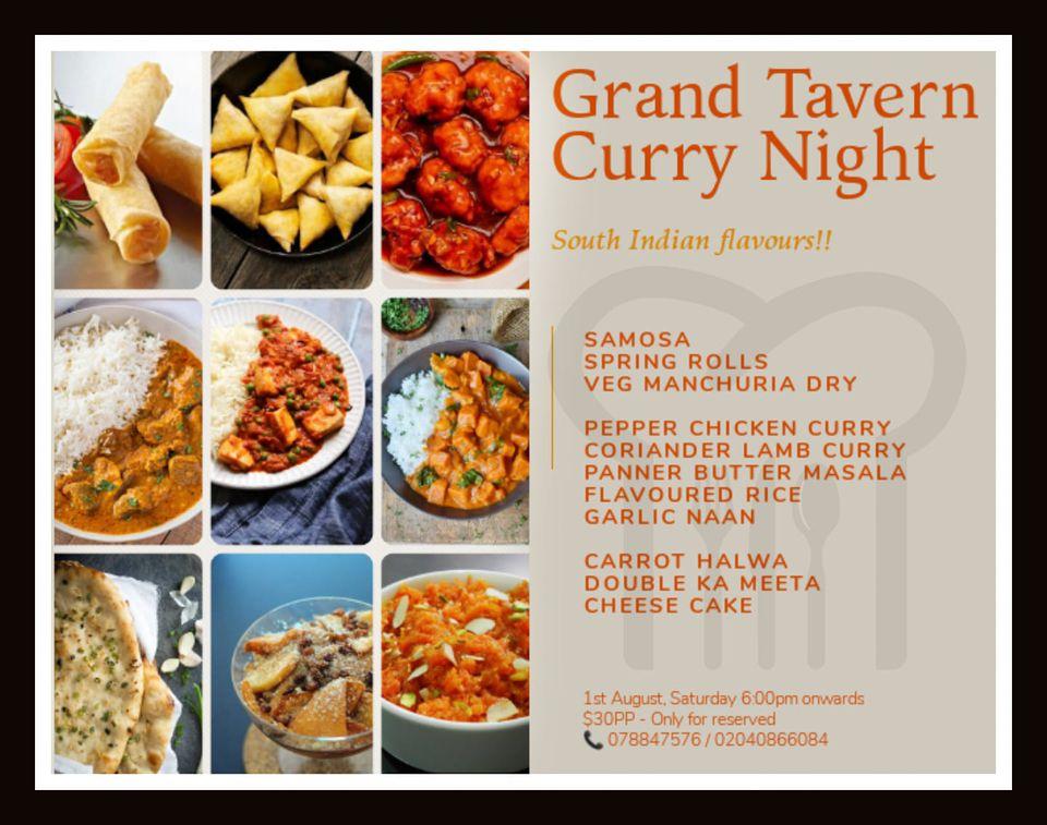 Menu at The Grand Tavern pub & bar, Te Aroha