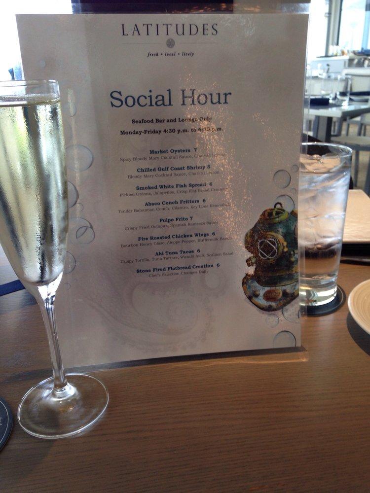 Menu at Latitudes restaurant, Highland Beach, S Ocean Blvd