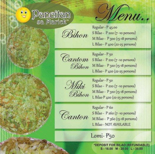 Carta de Pancitan Sa Marick, Cainta