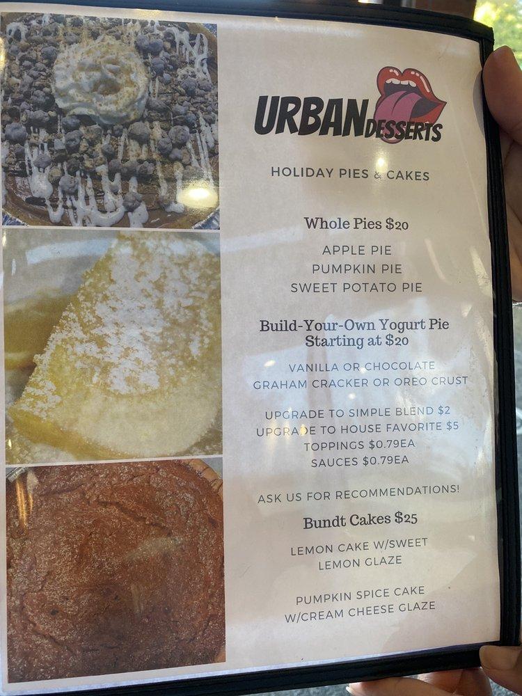 Menu at Urban Desserts, Gold River