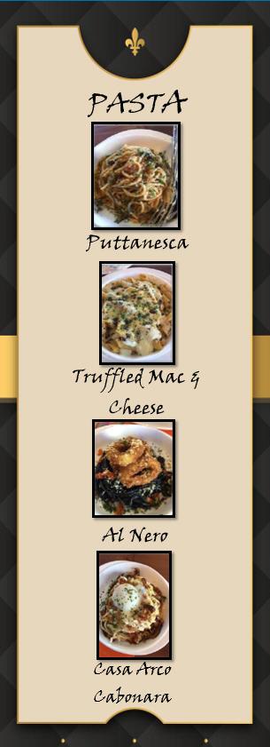 Menu at Casa Arco restaurant, Silang