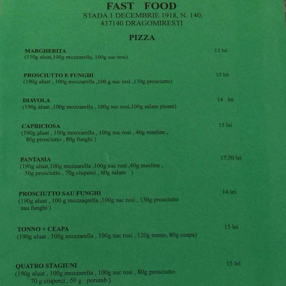 Menu at EXPRESS FAST FOOD SRL, Dragomirești