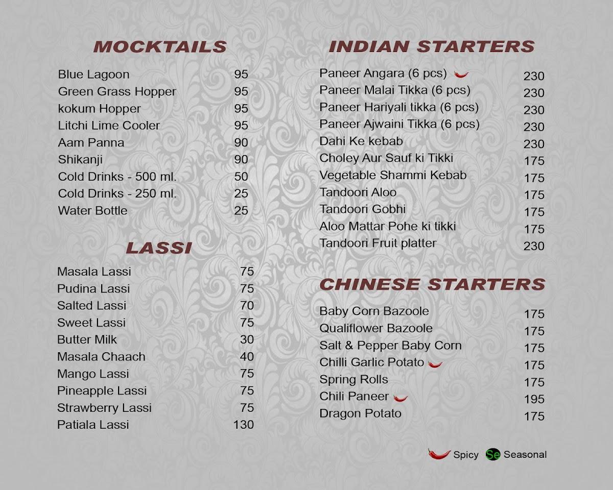 Menu at Mamu Da Dhaba, Bhuj, Hotel Kutch Heritage