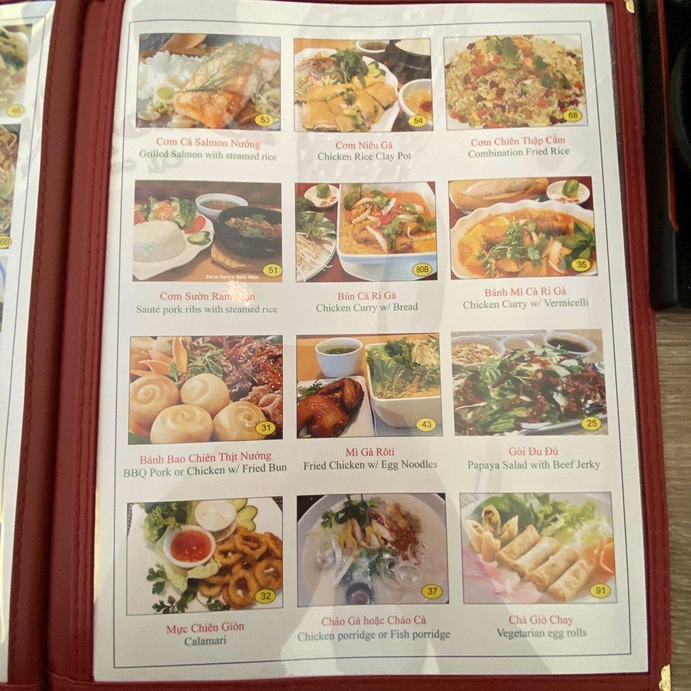 Menu at Pho Long restaurant, Colton