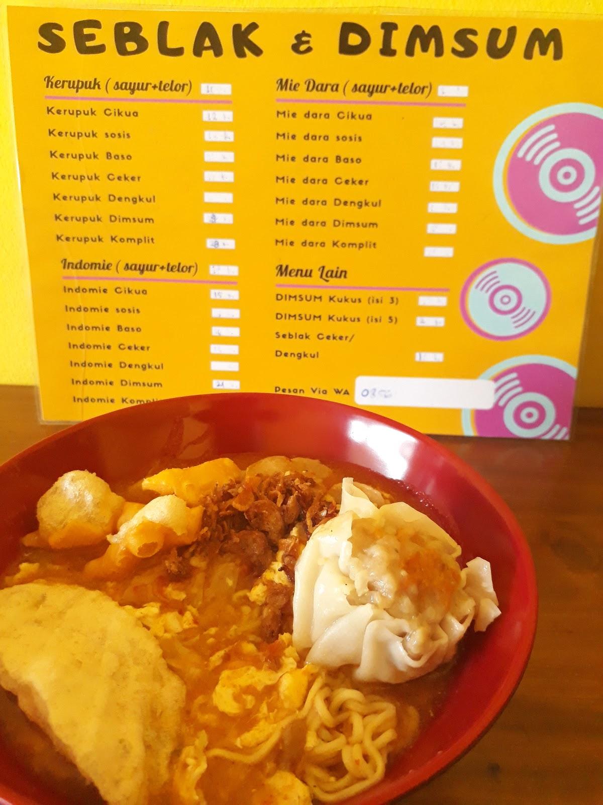 Menu at Seblak Nyinyir dan Dimsum Lamaran restaurant, Karawang