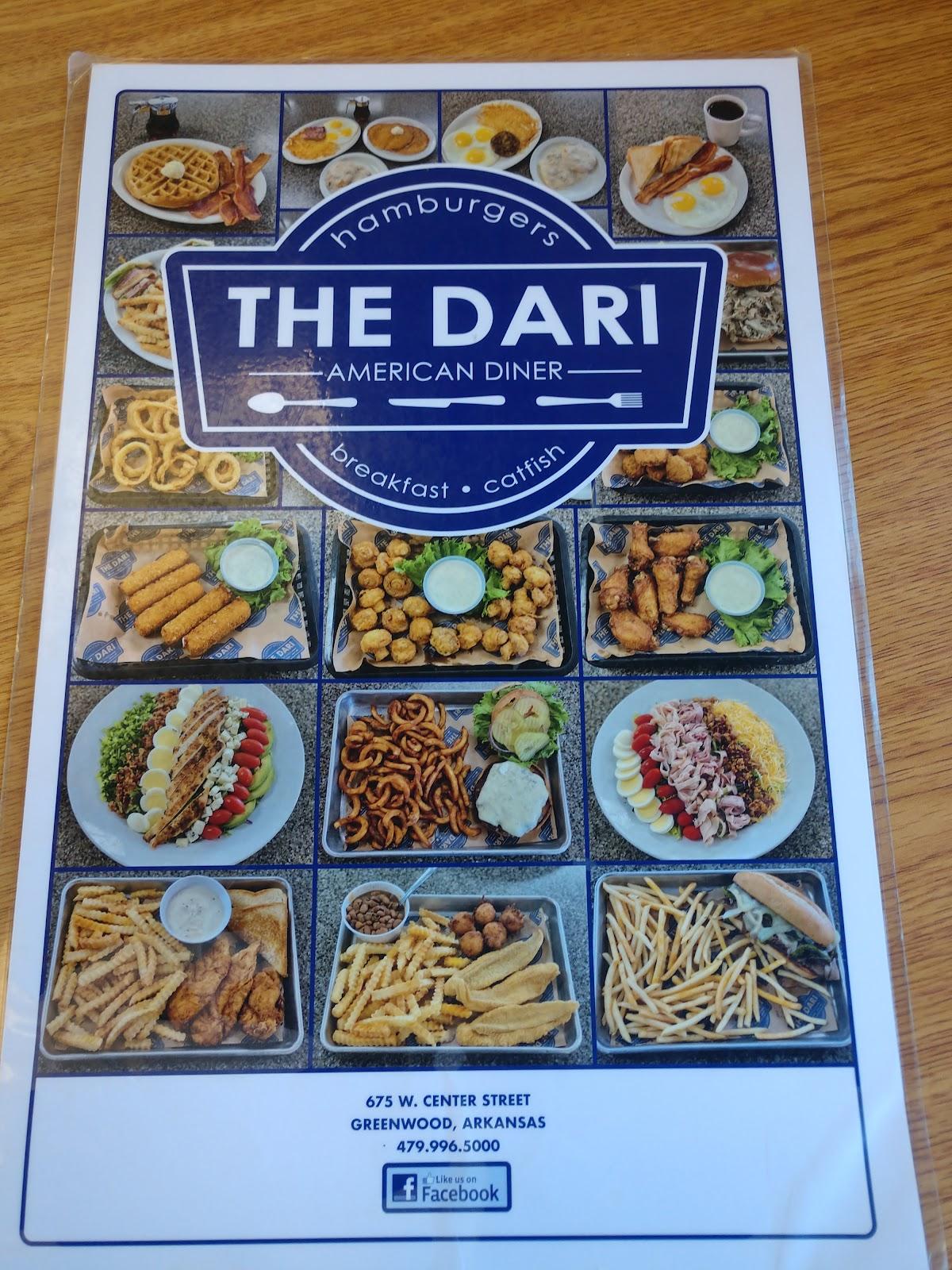 Menu at The Dari restaurant, Greenwood
