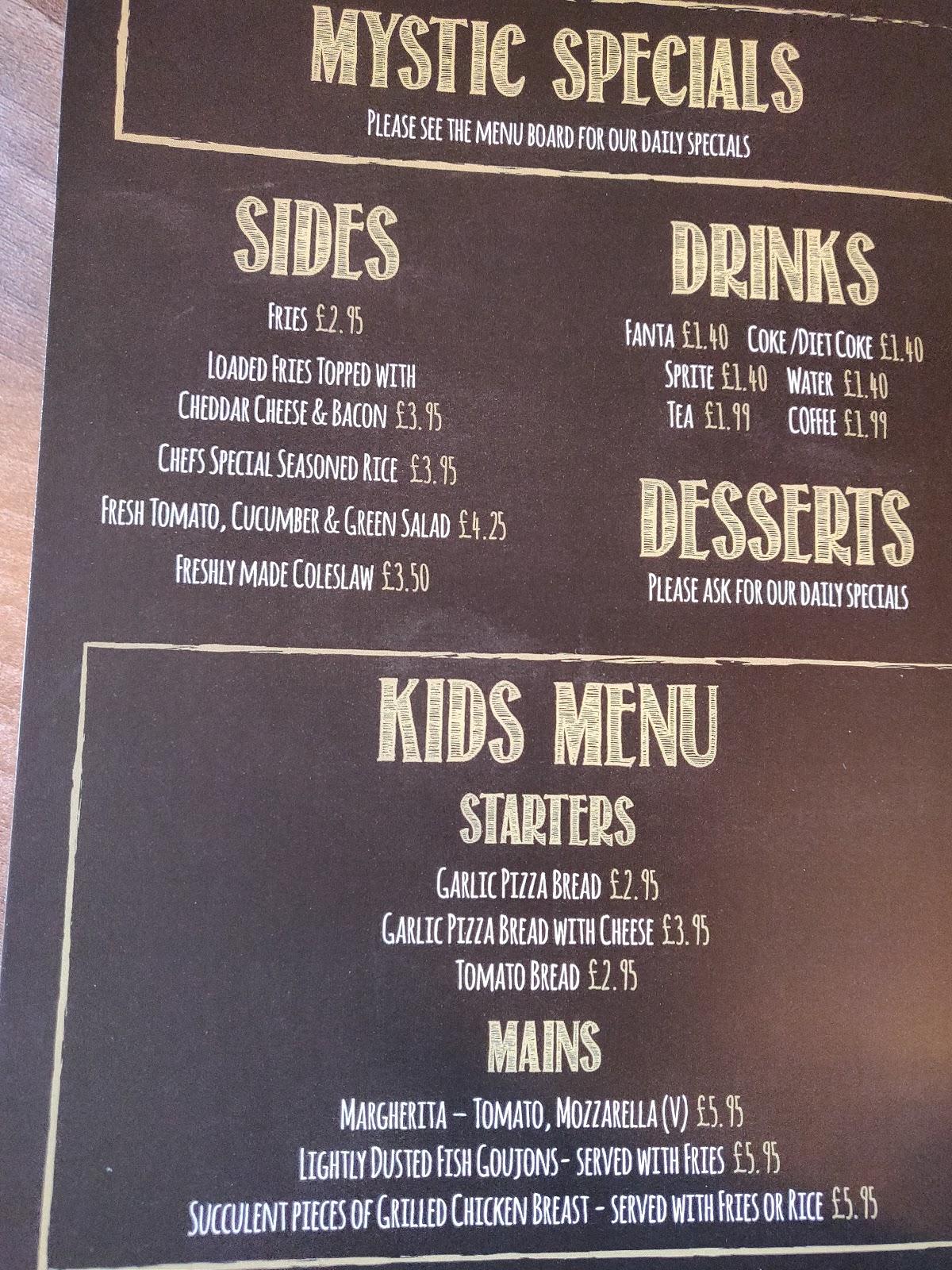 Menu at Mystic Grill pub & bar, Uxbridge