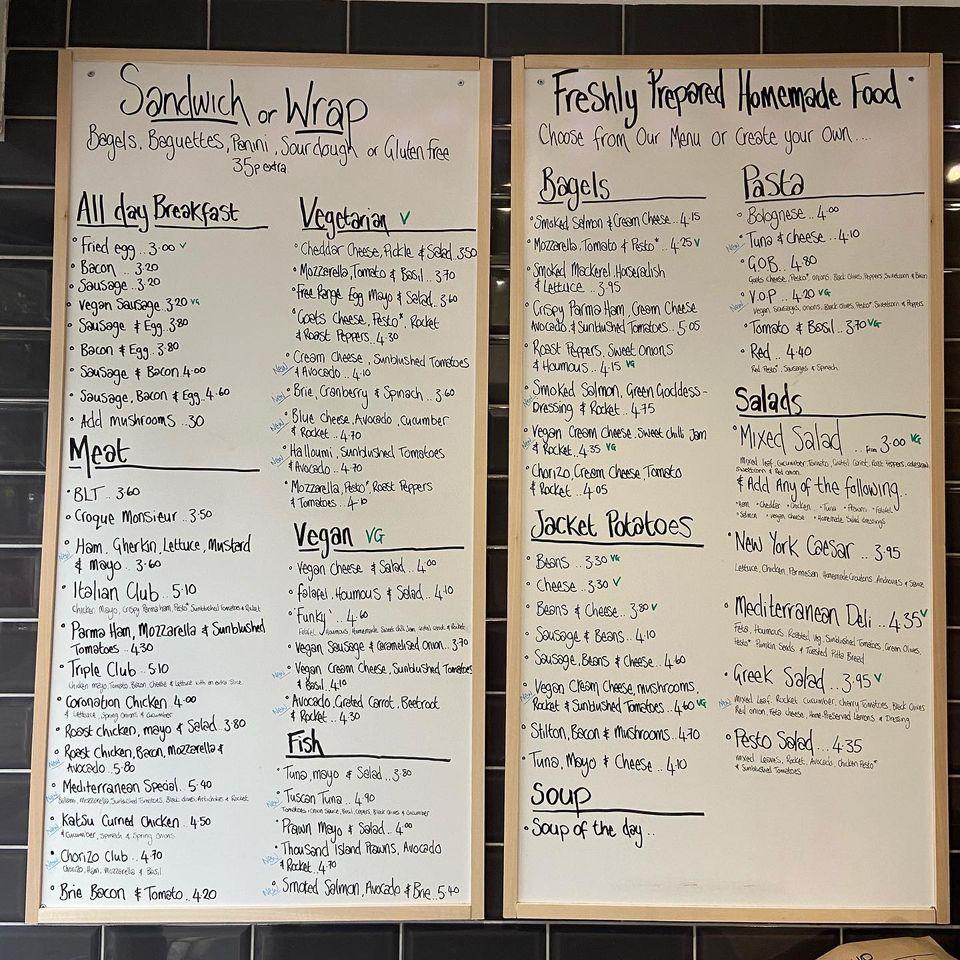 Menu at fEAsT fast food, Worthing