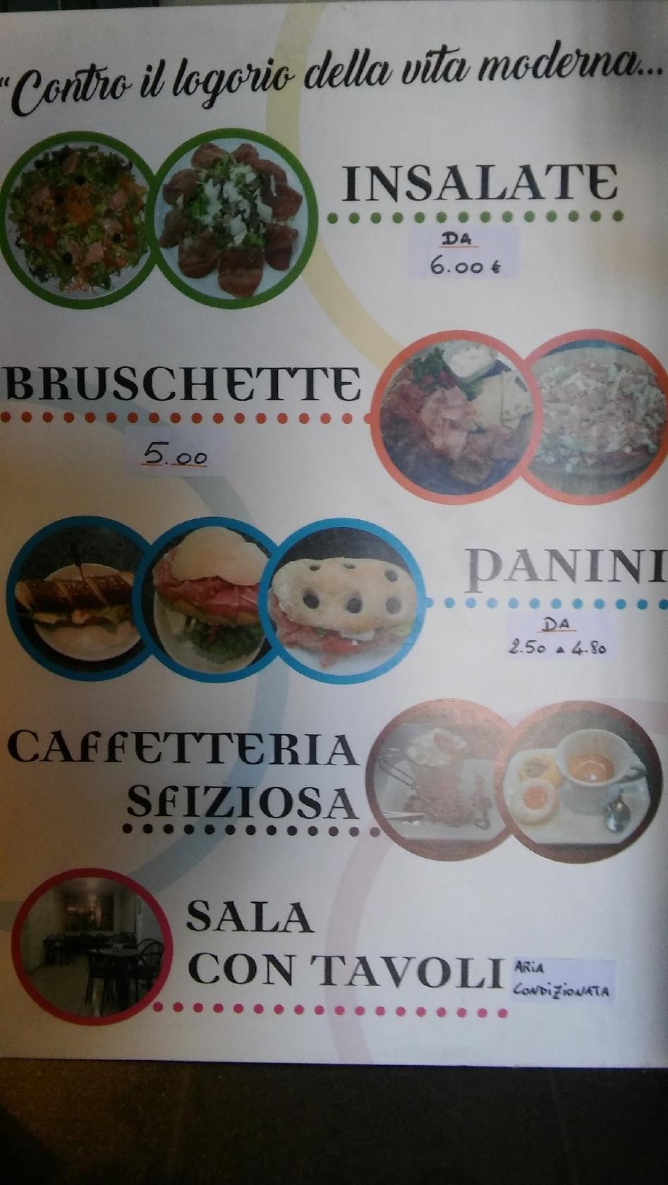 Menu at Central Bar, Ravenna
