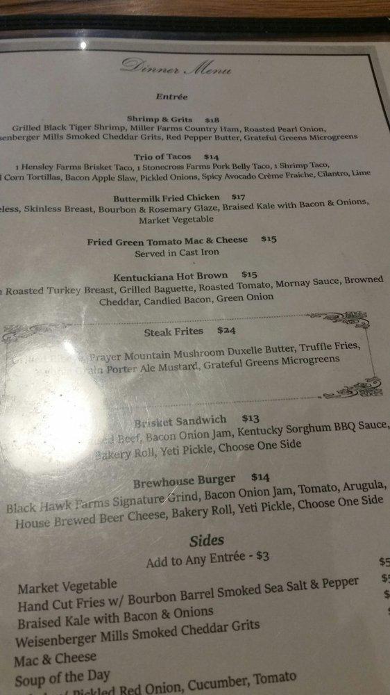 Menu at Red Yeti pub & bar, Jeffersonville