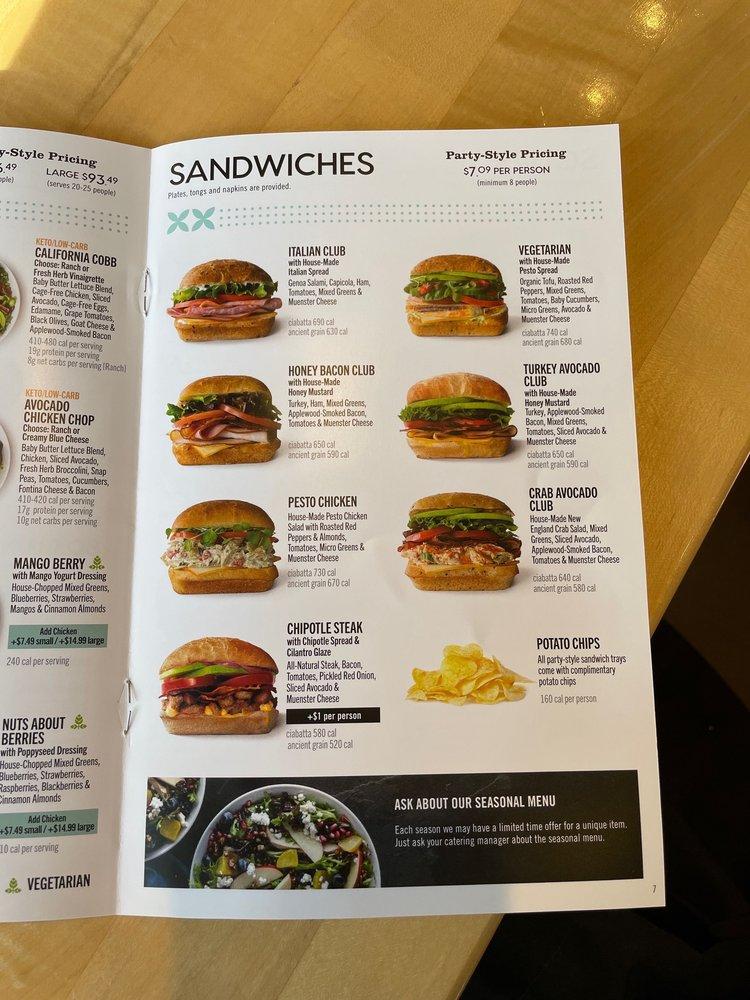 Menu at Café Zupas restaurant, Kildeer, N Rand Rd #101