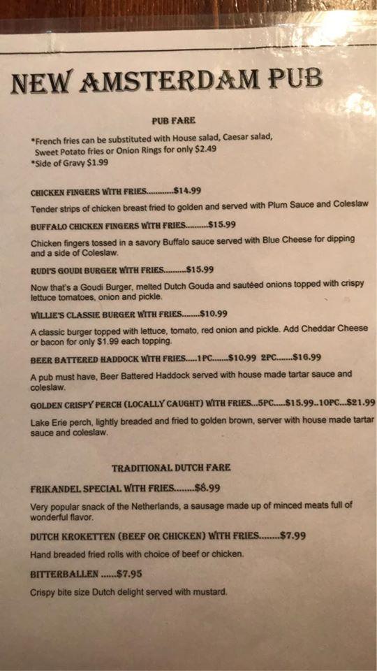 Menu At New Amsterdam Pub Canada Menu At New Amsterdam Pub Canada