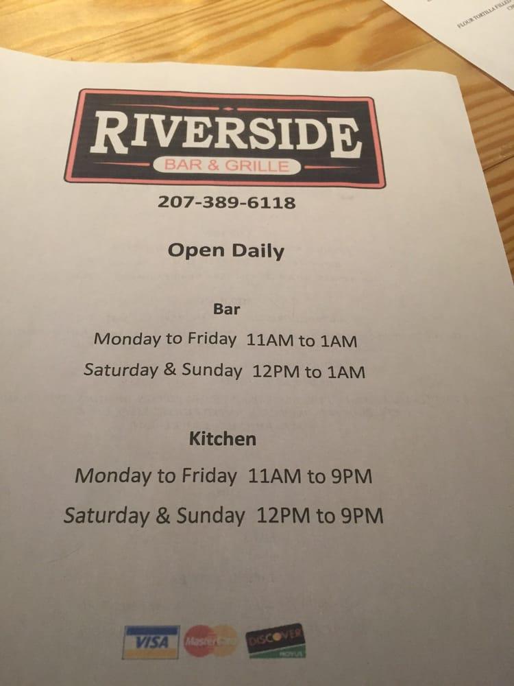 Menu at Riverside pub & bar, Bath
