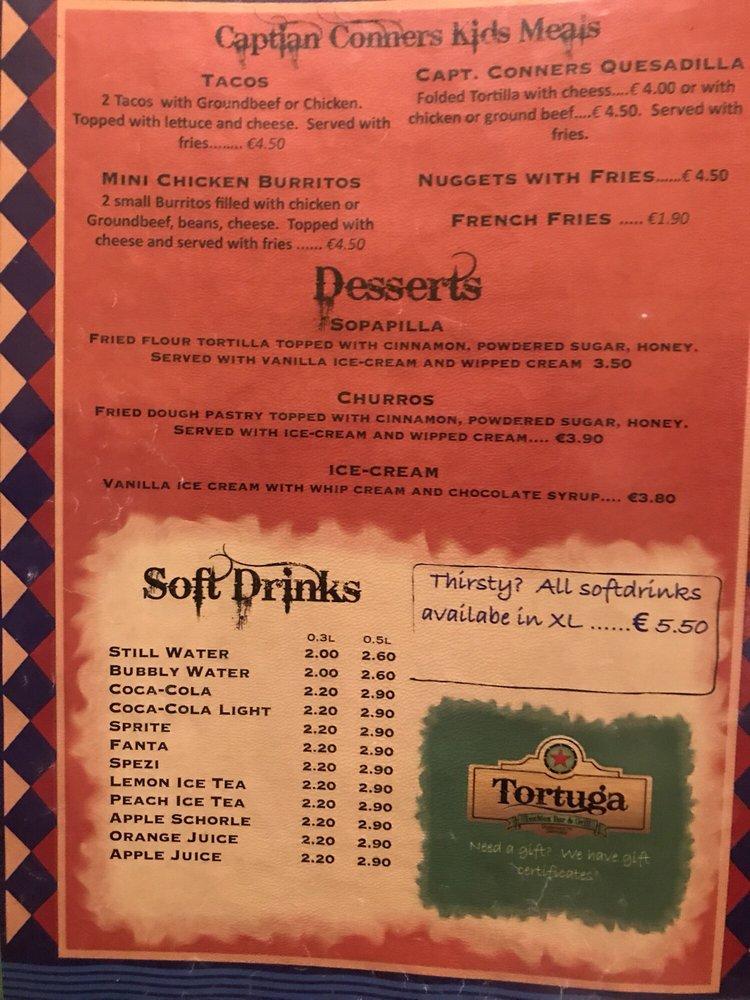 Menu at Tortuga Restaurant, Hotel & Apartments, Grafenwöhr
