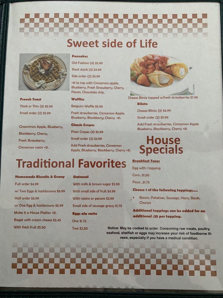 Menu at El Asadero restaurant, Coloma