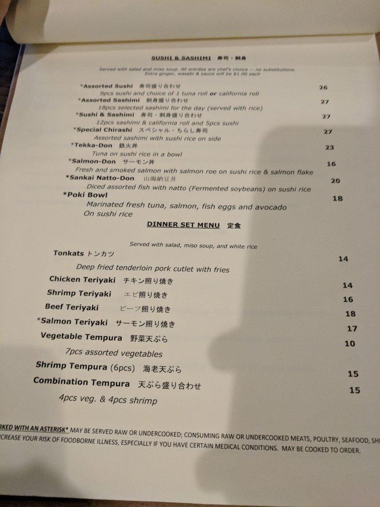 Menu at Sushi & Co. restaurant, Duluth