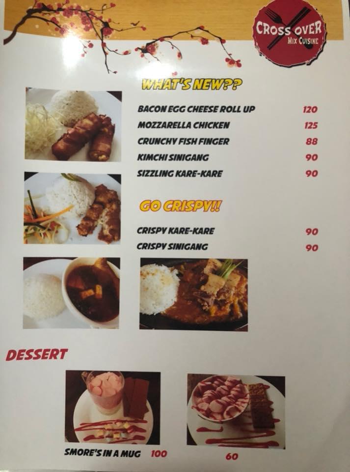 Menu at Crossover Mix Cuisine restaurant, Los Baños, LB square grove ...
