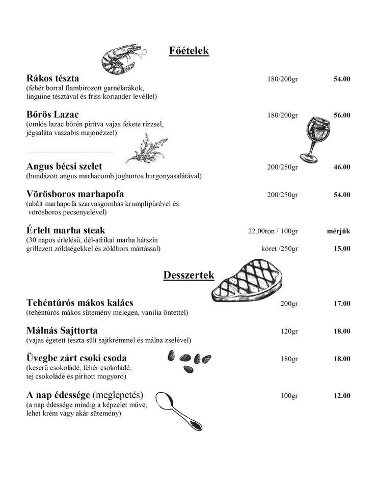 Menu at The Castle Restaurant, Sfântu Gheorghe