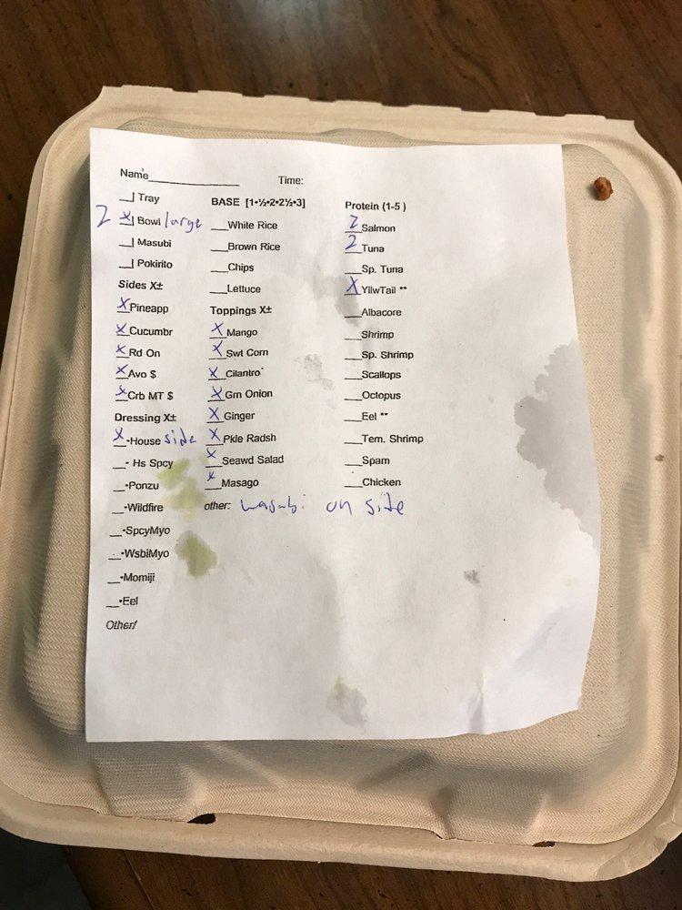Menu at Pokeland Extra restaurant, Redding