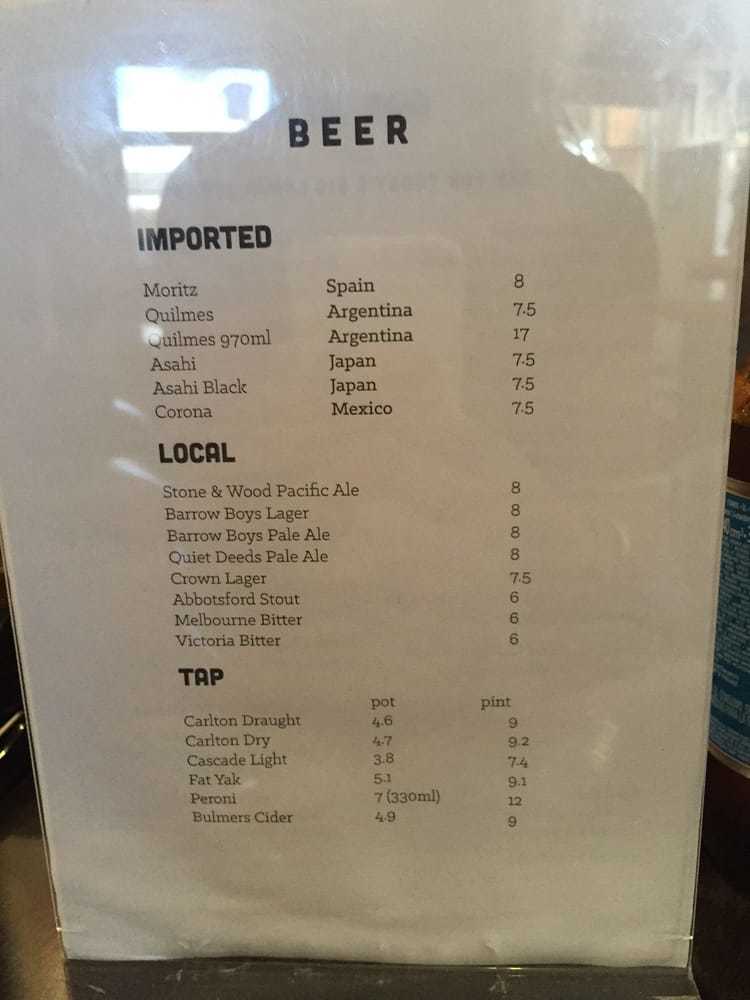 Carta del restaurante Gold Diggers Arms, Newtown