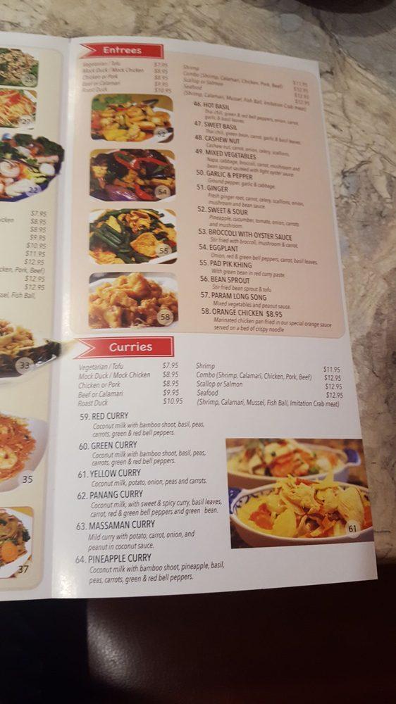Menu at Thai Taste 2 restaurant, Bonita
