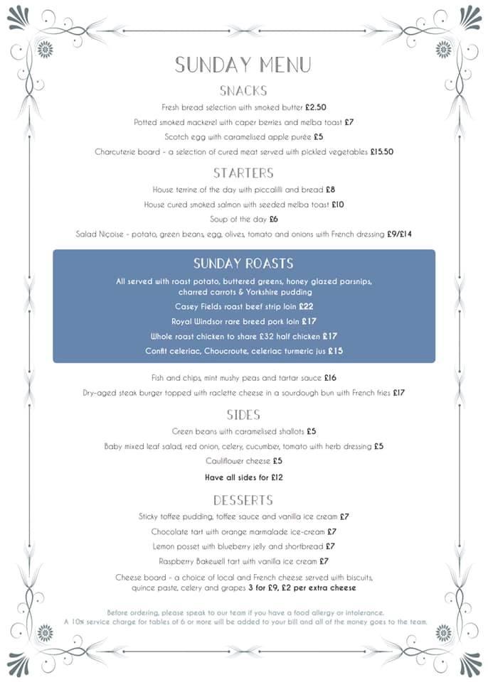 Menu at The Little Angel pub & bar, Henley-on-Thames
