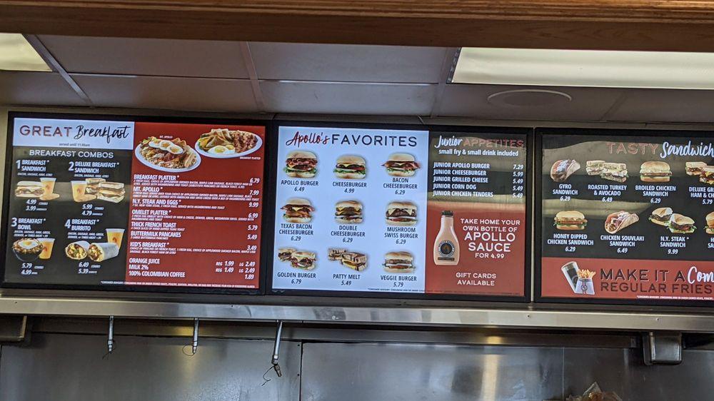 Menu at Apollo Burger restaurant, Draper