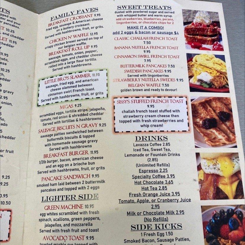 Menu at Triple A Cafe, Fort Worth, Trinity Blvd #201