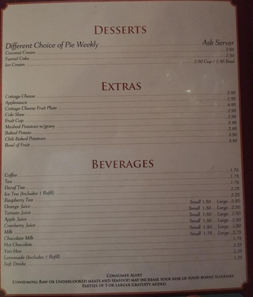 Menu at Central Restaurant, Apollo